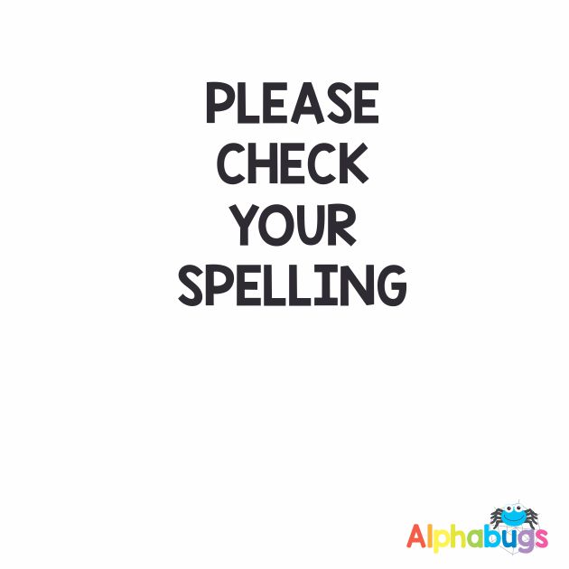 Please check your spelling 3cm Stamp | Alphabugs