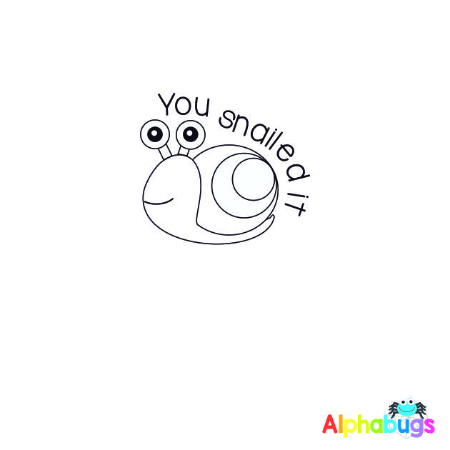 Snailed it 3cm Stamp | Alphabugs