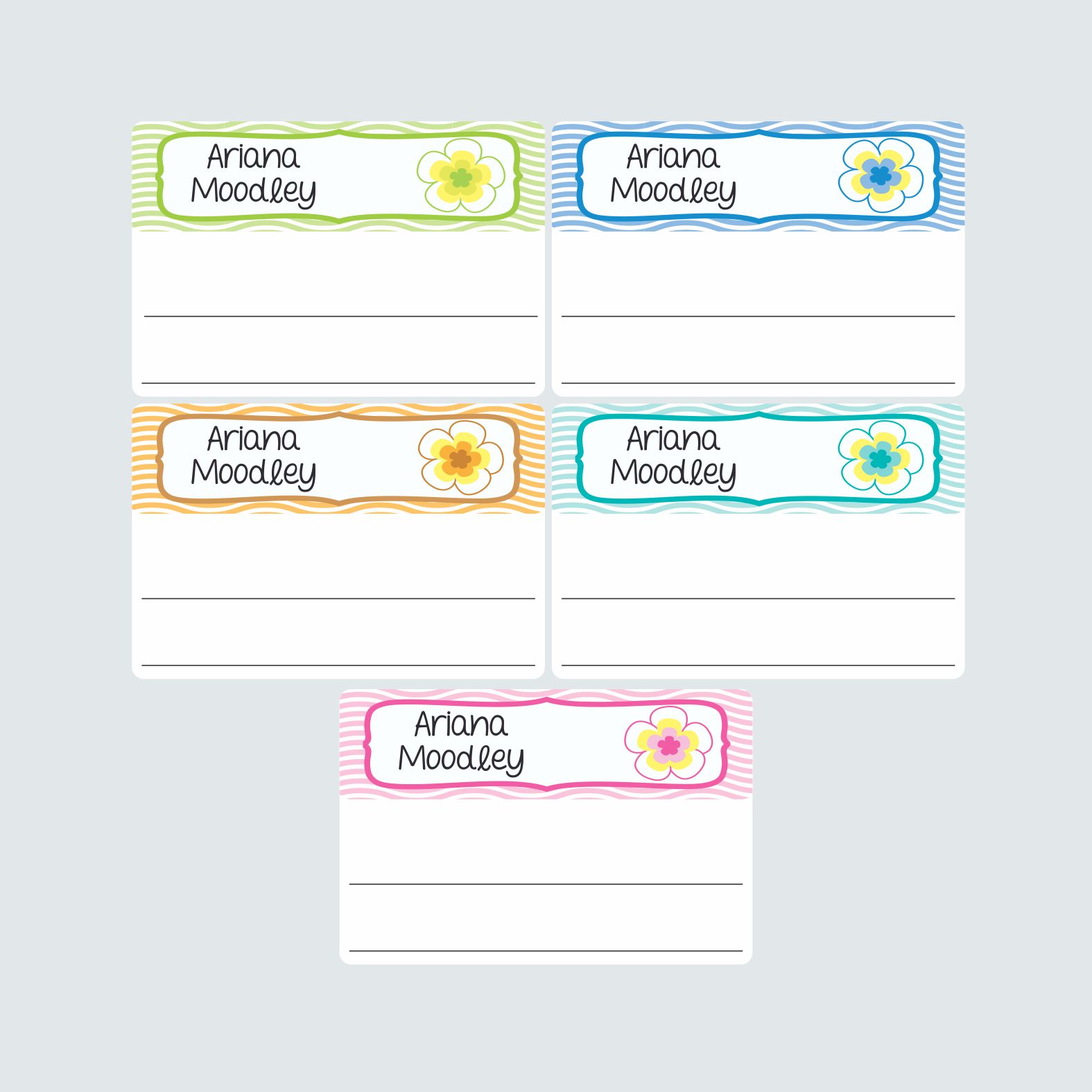 Large Book Labels - Pacific Paradise | Alphabugs