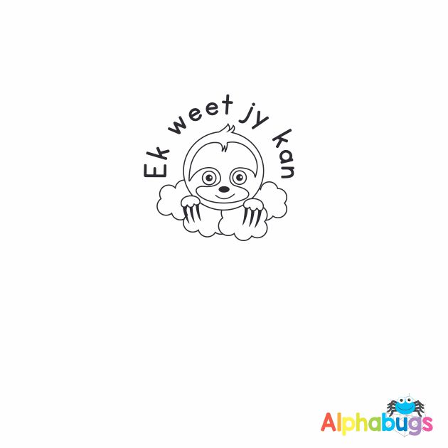 Ek weet jy kan 2 3cm Stamp | Alphabugs